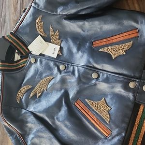 Coach | Jackets & Coats | Nwt Coach Shrunken Leather Varsity Jacket In ...